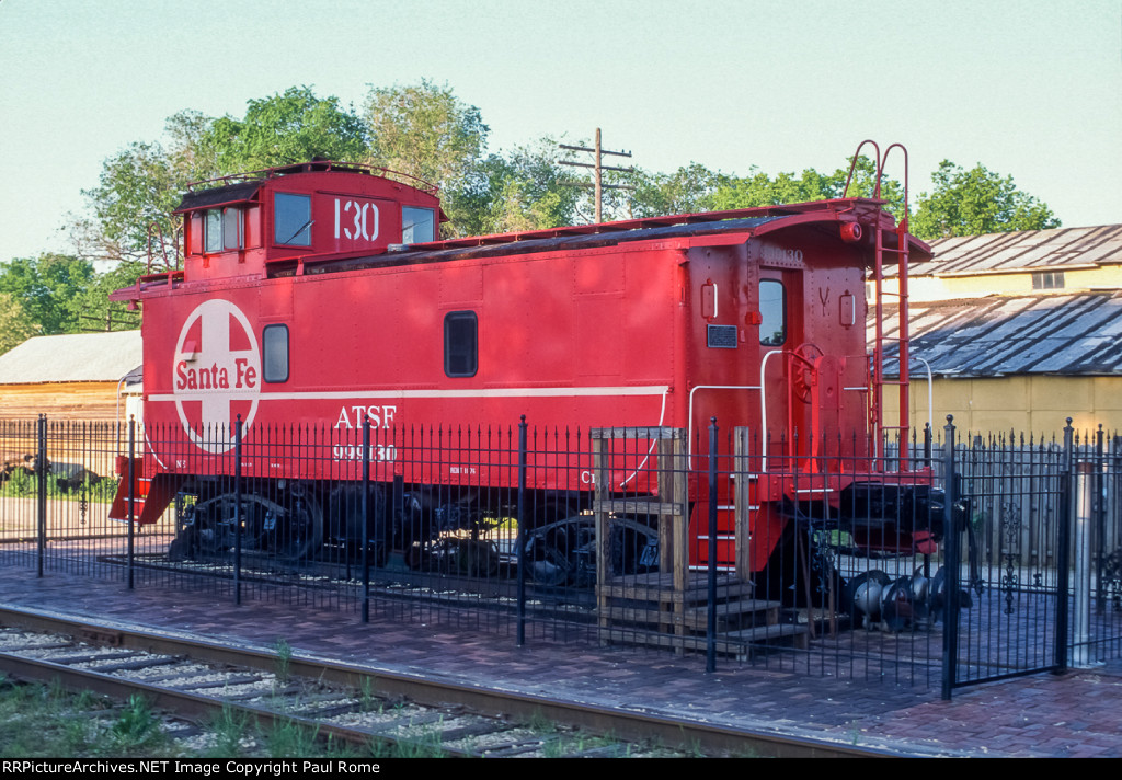 ATSF 999130, Steel Rivited Caboose, on display
